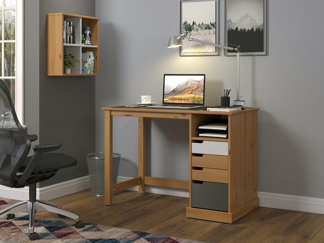 Set de mobilier Indianapolis C109 (Stejar miere + Alb + Gri) - Mobilă ...